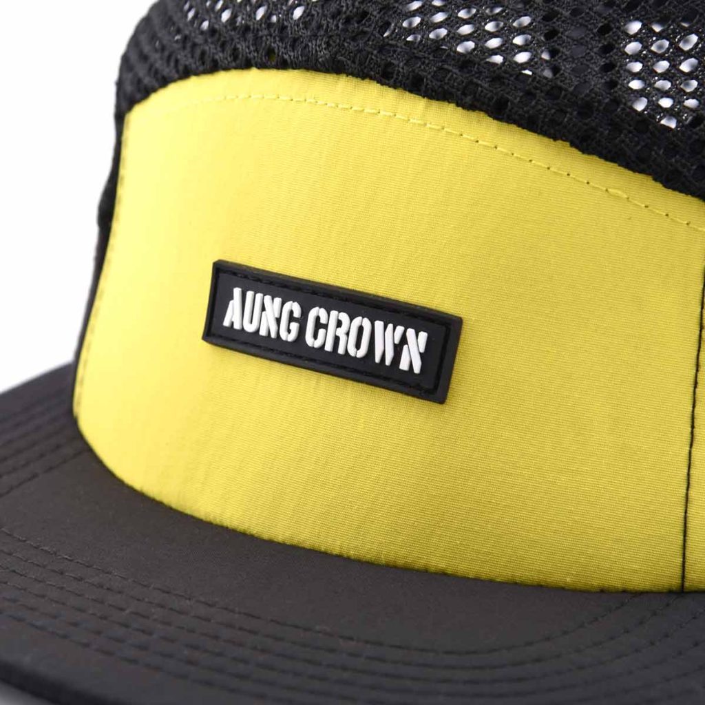 Custom Mesh Five Panel Hat With Rubber Patch SFA-210322-3 - Aungcrown.com