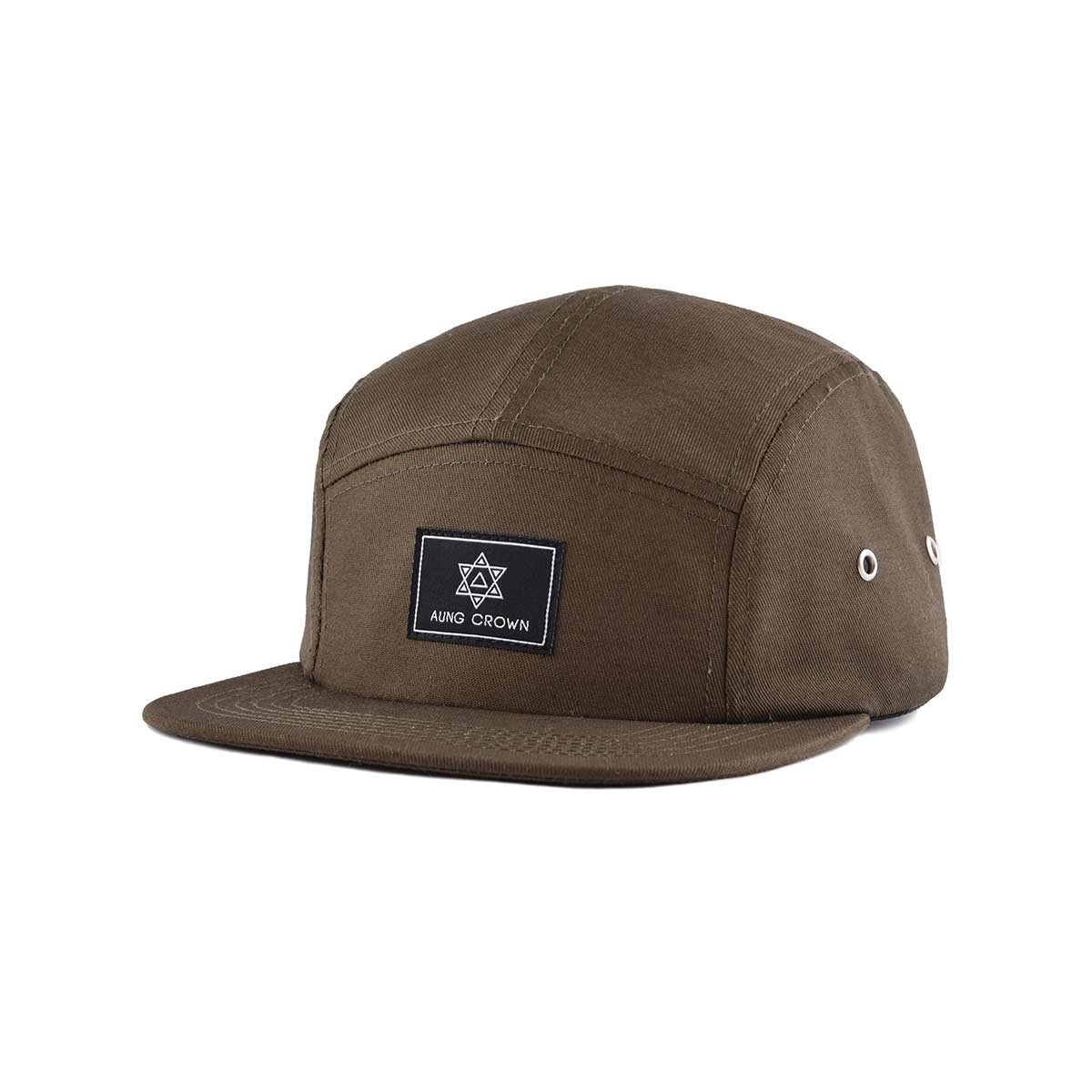 Custom 5 Panel Flat Bill Hat With Flat Brim KN2012173 - Aungcrown.com