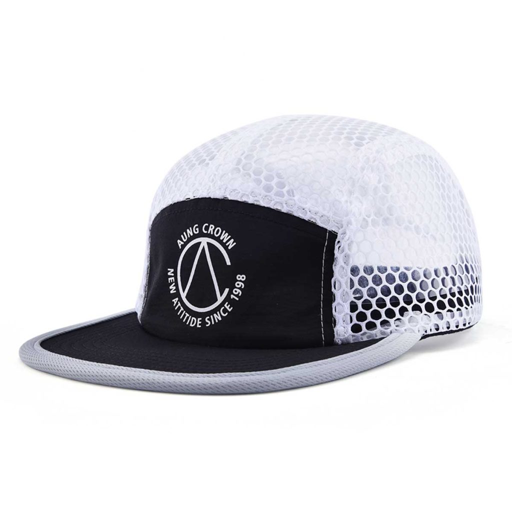 Custom Nylon Black 5 Panel Hat With Screen Printing Logo KN2102014 ...