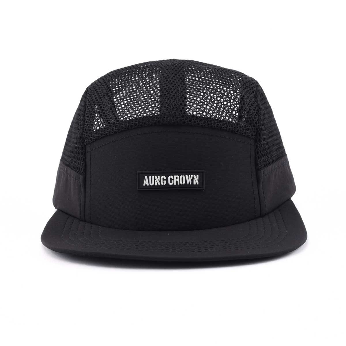 Custom Mesh Five Panel Hat With Rubber Patch SFA-210322-3 - Aungcrown.com