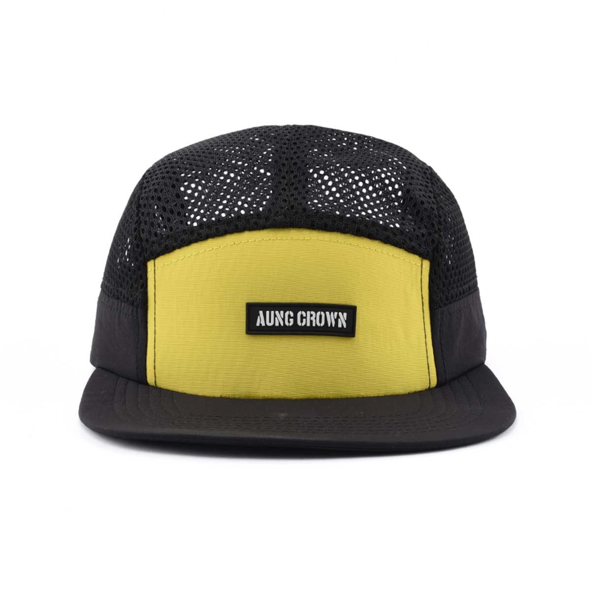 Custom Mesh Five Panel Hat With Rubber Patch SFA-210322-3 - Aungcrown.com
