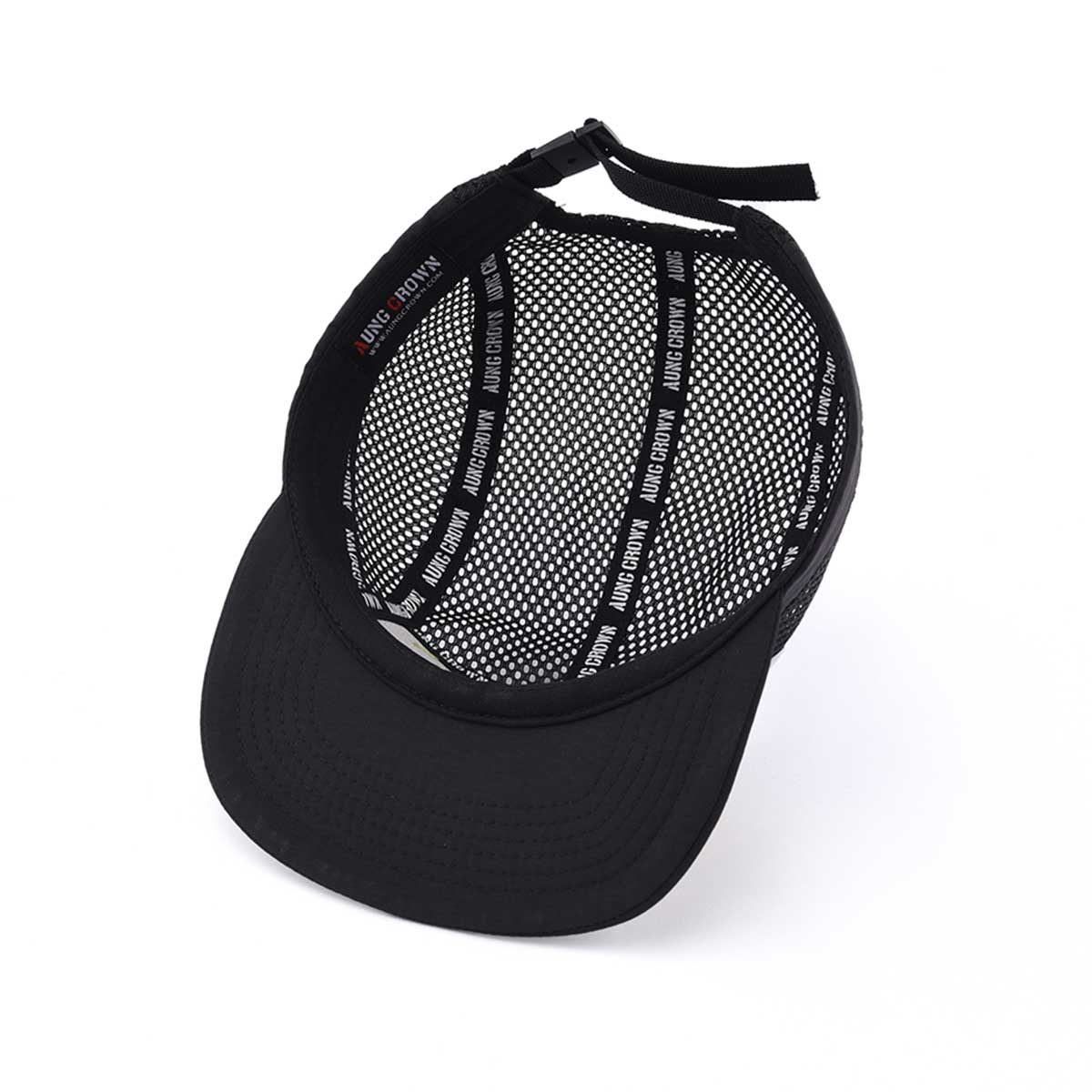 Custom Mesh Five Panel Hat With Rubber Patch SFA-210322-3 - Aungcrown.com