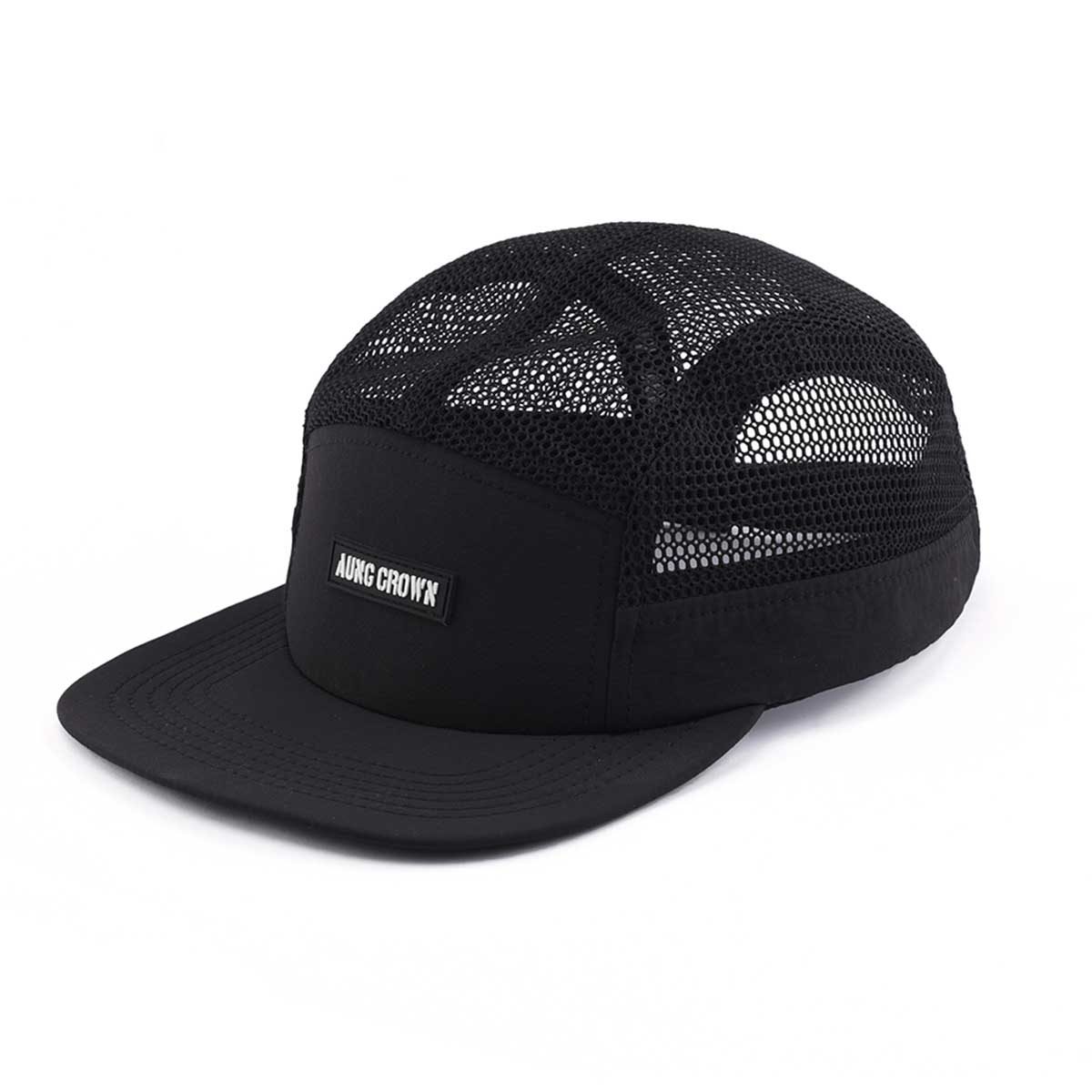 Custom Mesh Five Panel Hat With Rubber Patch SFA-210322-3 - Aungcrown.com