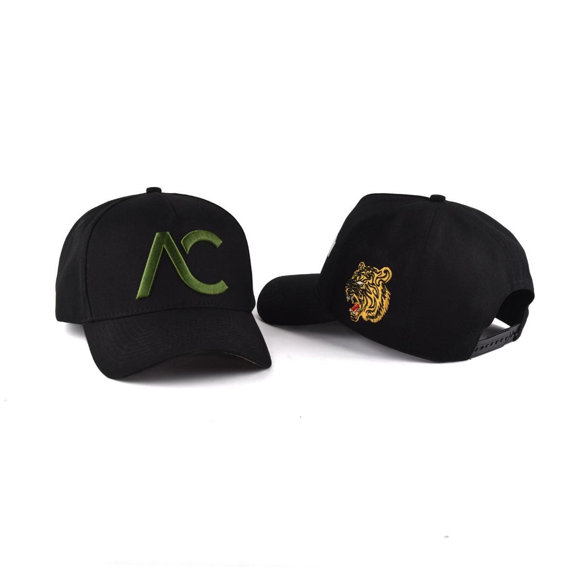 Men’s All Black Baseball Cap with 6 Panels KN2012041 - Aungcrown.com