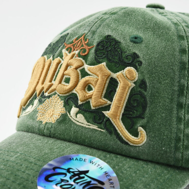 Six Panel Washed Cotton Embroidered Dad Hat With Curl Bill SFA-231120G ...