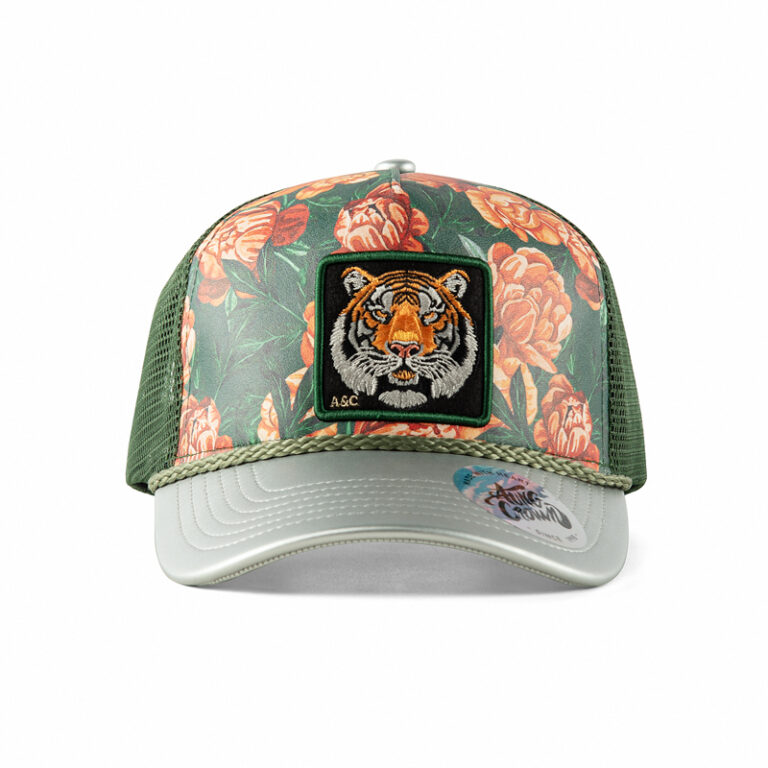 Leather Five-Panel Structured Embroidered Mesh Cap With Plastic ...