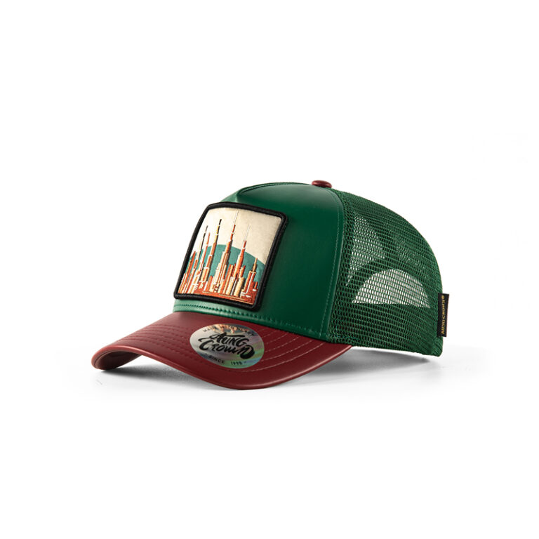 Leather Five-Panel Structured Embroidered Mesh Cap With Plastic ...